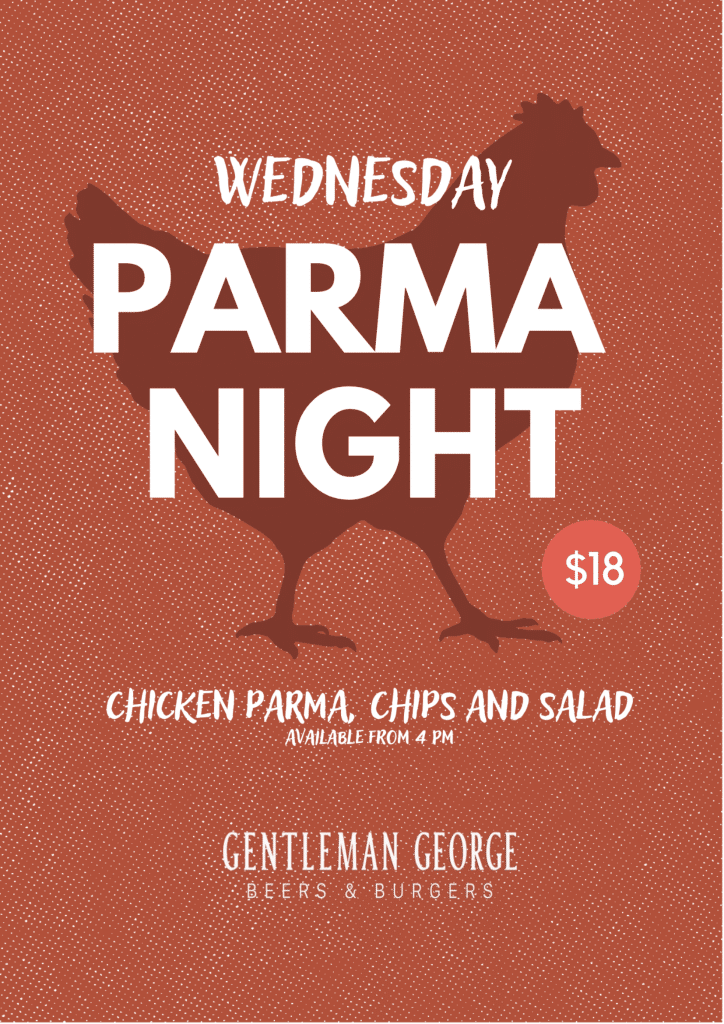 $18 Parma Night | Gentleman George
